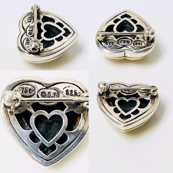 David Yurman | Jewelry | David Yurman Sterling 8k Cable Heart Brooch ...